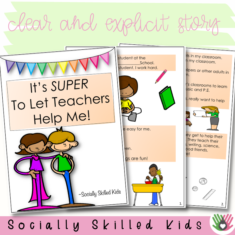It's Super To Let Teachers Help Me! | Social Skills Story and Activity ...