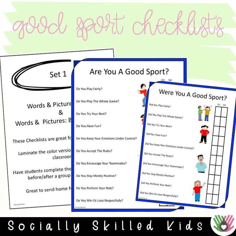 Good Sport Checklists | Differentiated Checklists – Socially Skilled Kids