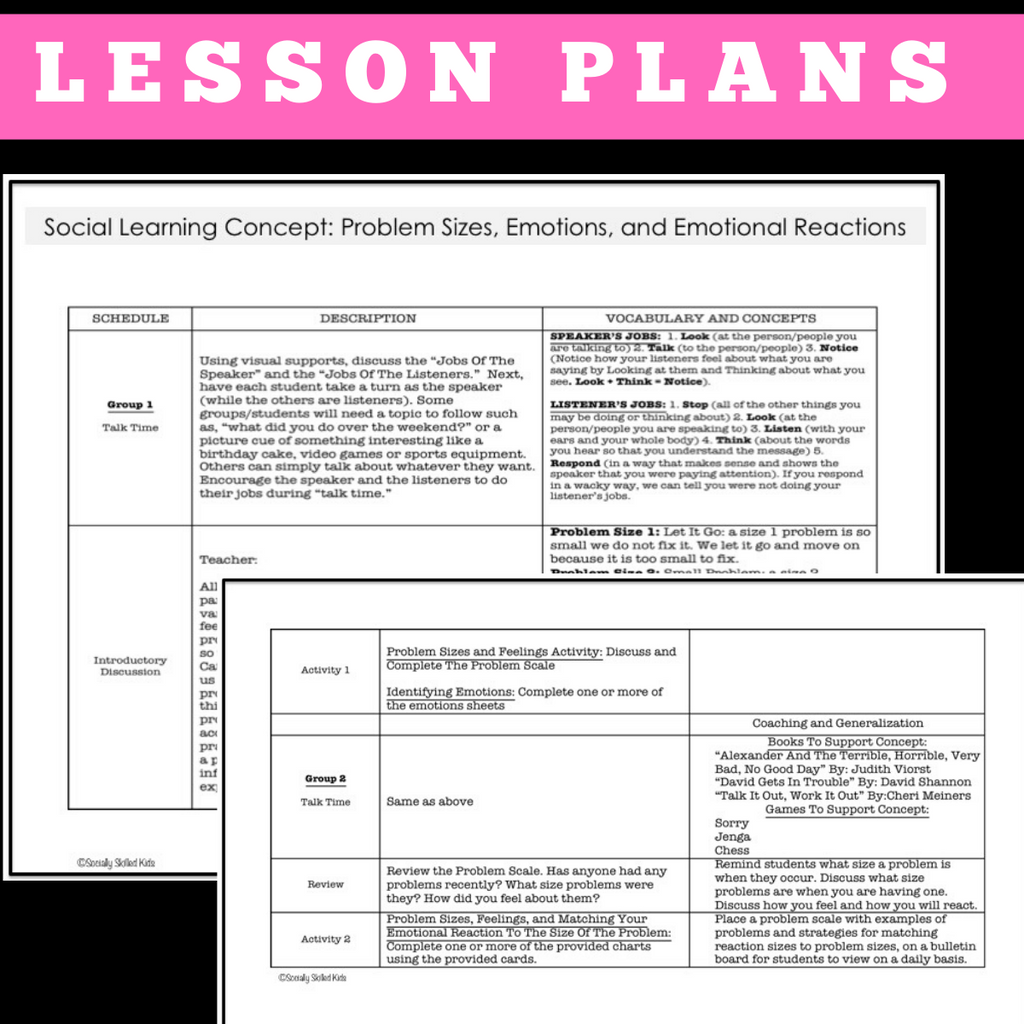 Problem Sizes, Emotions, and Reactions || Differentiated Activities Fo ...