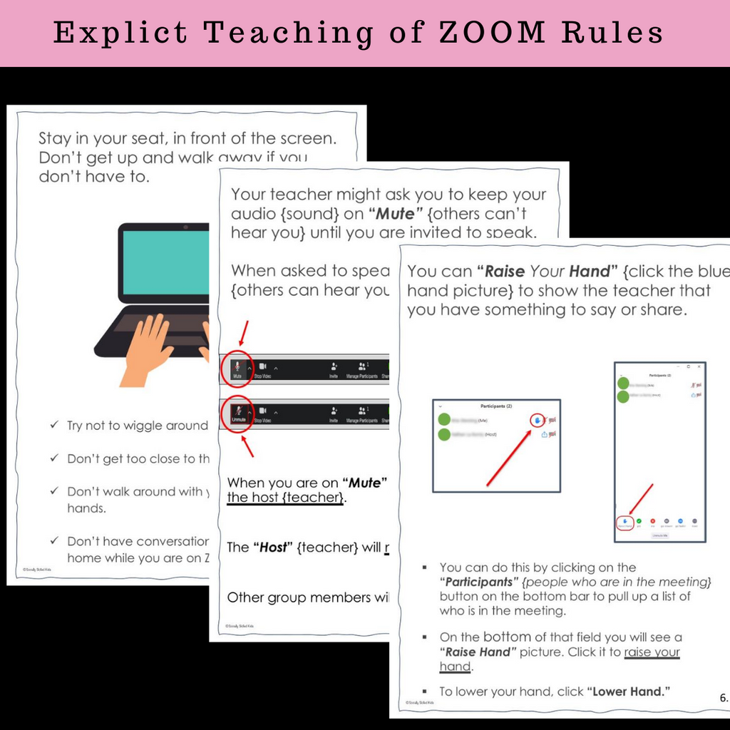 Following Rules And Manners When Using ZOOM | Social Skills Story and ...
