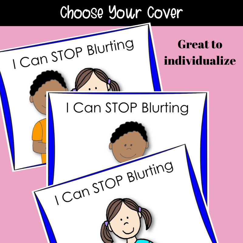 I Can Stop Blurting | Social Skills Story & Activity BUNDLE | For Boys ...