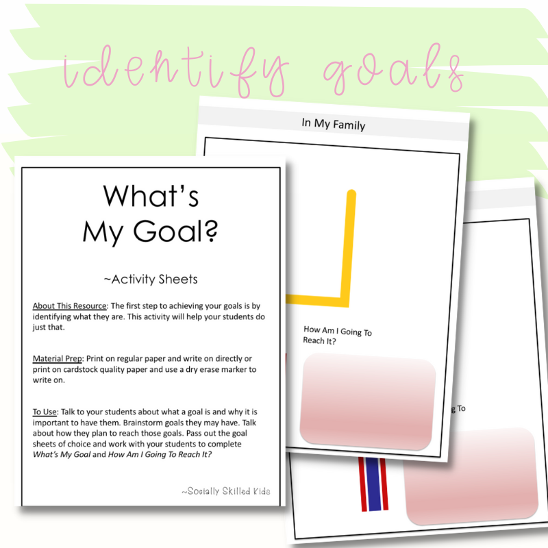 'Setting Goals' Activity Pack – Socially Skilled Kids