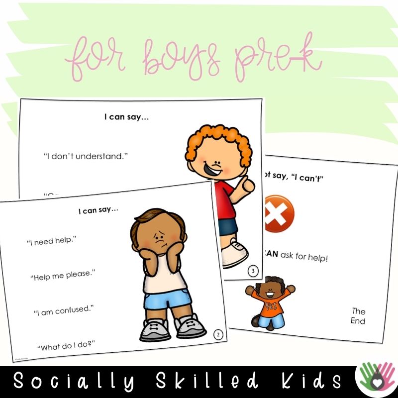 I Can Ask For Help | Social Skills Story | For Boys Pre-K – Socially ...