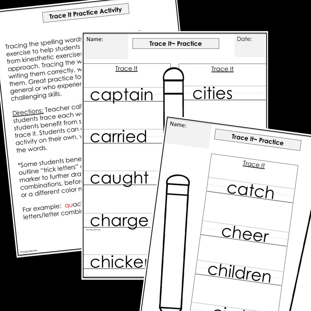 Modified Spelling Activities | Featuring 'c' Words | For 4th Grade ...
