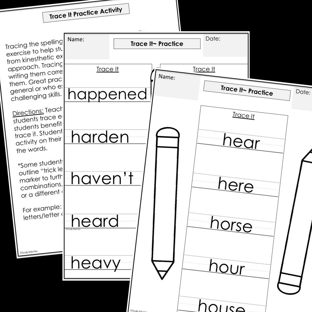 Modified Spelling Activities | Featuring 'h' Words | For 4th Grade ...