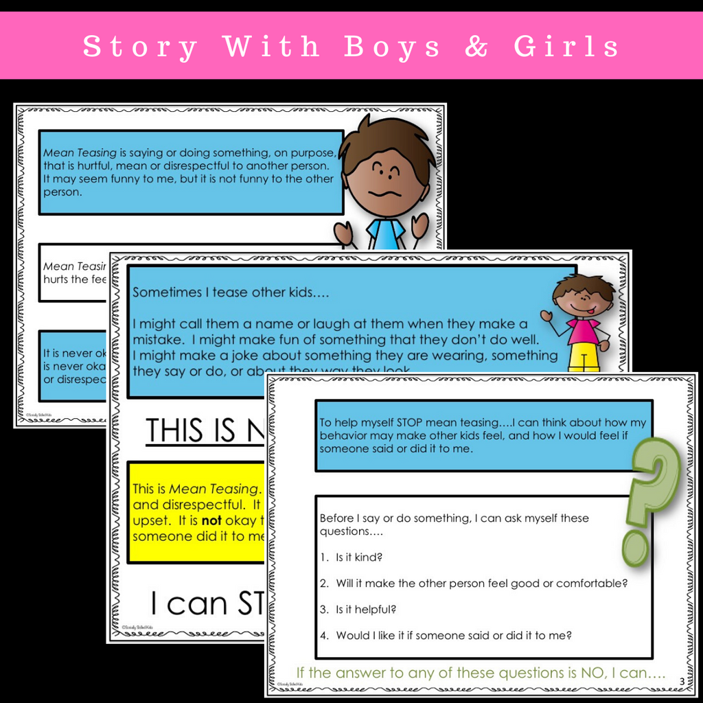 I Can STOP Teasing | Social Skills Story and Activities | For K-2nd ...