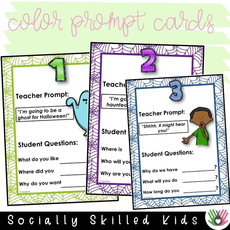 "WH" Question Prompts | Halloween Theme | 20 Differentiated Prompts ...