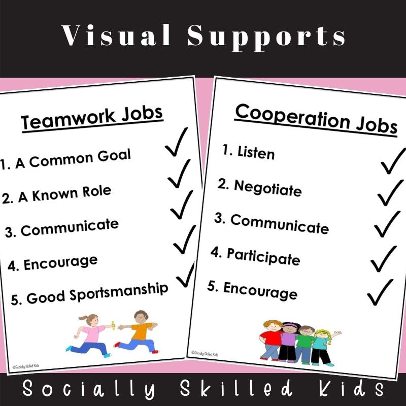 Teamwork, Cooperation, And Closure | SOCIAL SKILLS ACTIVITIES | For K ...