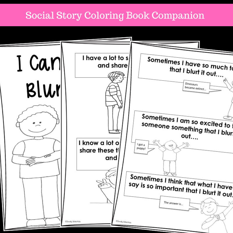 I Can Stop Blurting | Social Skills Story and Activities | For Boys 3r ...