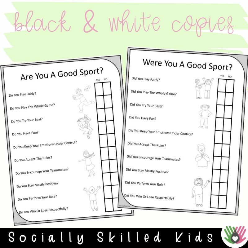 Good Sport Checklists | Differentiated Checklists – Socially Skilled Kids