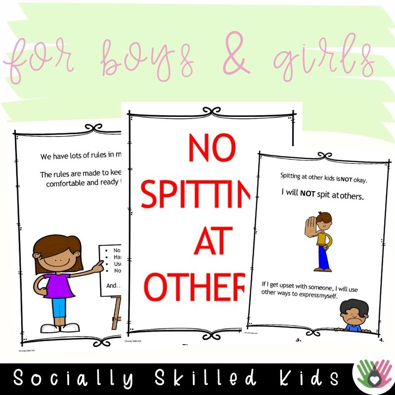 Social Skills Story and Activities, I Will Not Spit At Others ...