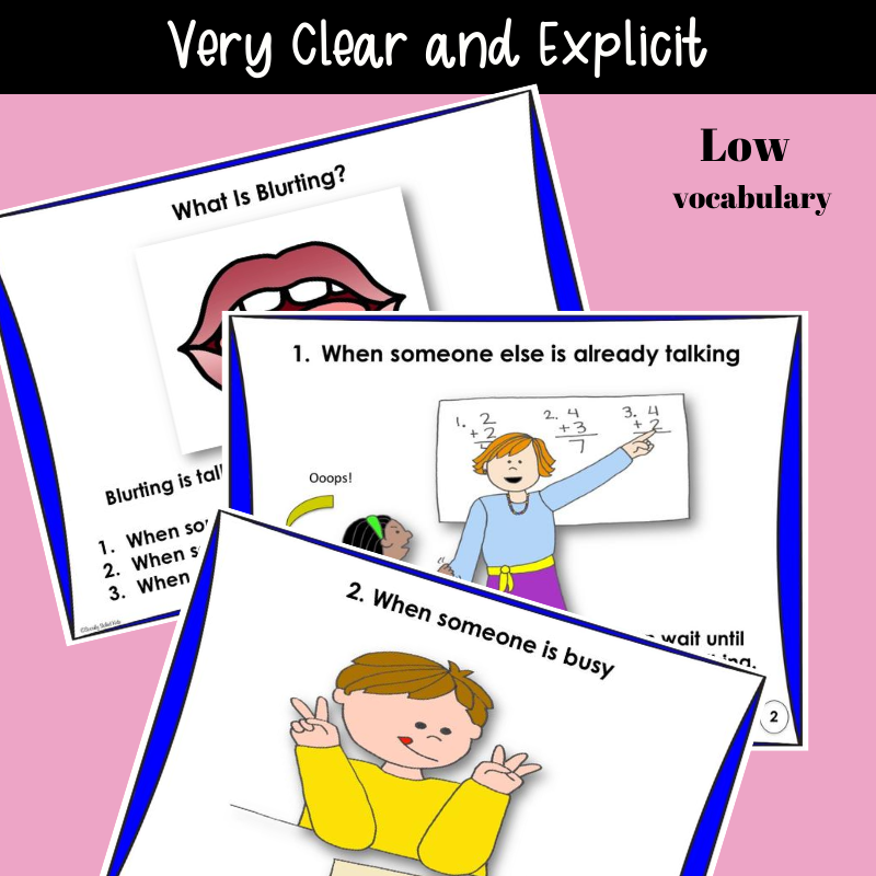 I Can Stop Blurting | Social Skills Story and Activities | For Boys an ...