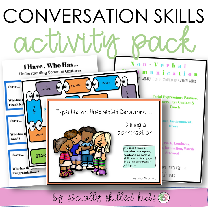Conversation Skills Activity Pack – Socially Skilled Kids