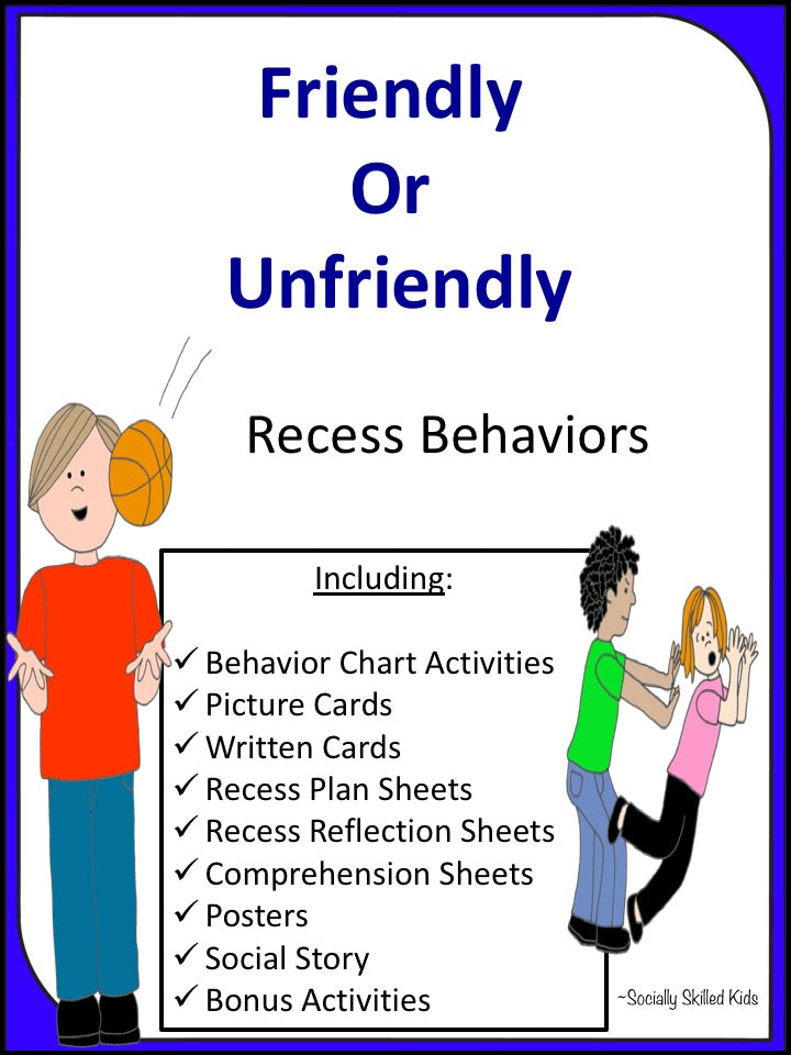 Friendship Behavior Activities | Pack 4 | Recess and Cooperation ...