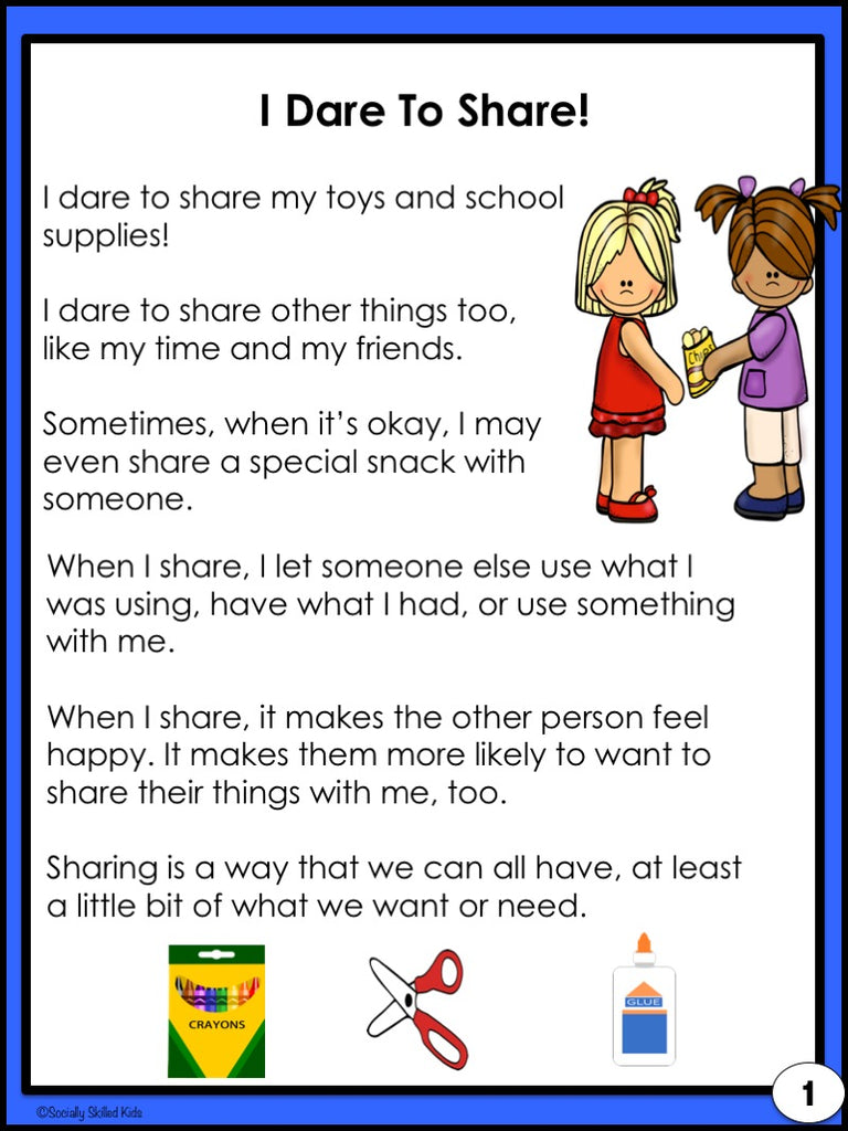 Social Skills Stories And Activities | Pack 3 | Pro-Social Behaviors ...