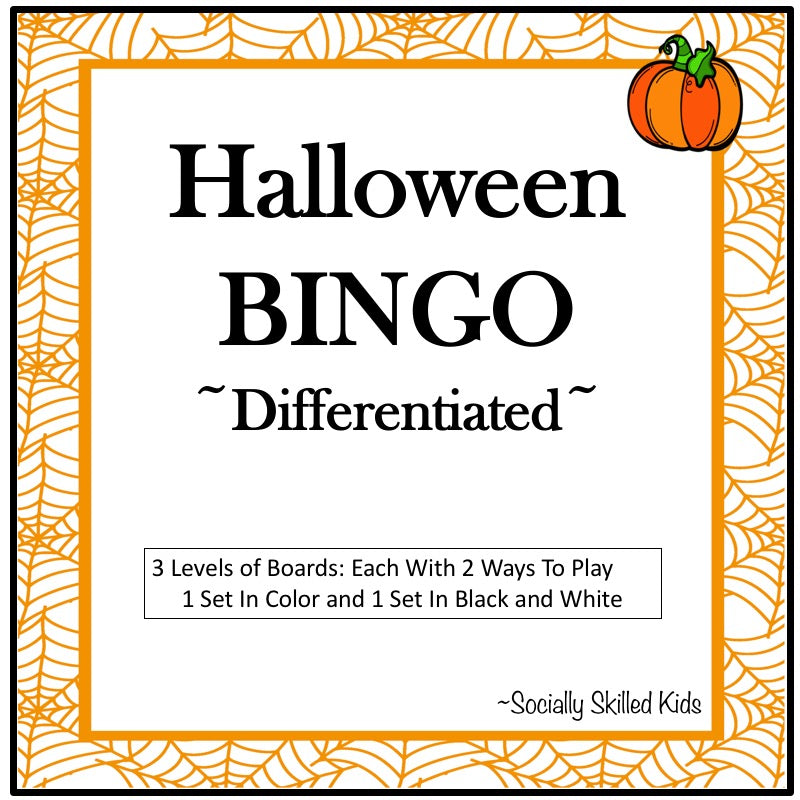 Halloween BINGO! | Differentiated For K-5th – Socially Skilled Kids