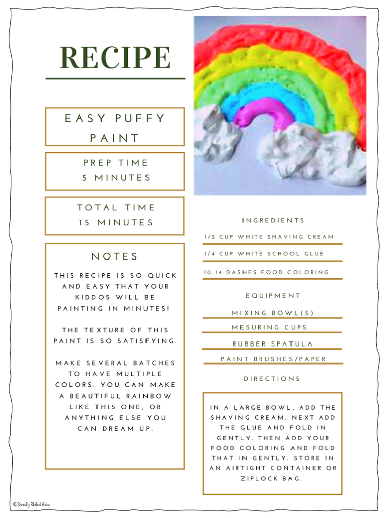 Sensory Play | Quick & Easy DIY Recipes | Freebie – Socially Skilled Kids