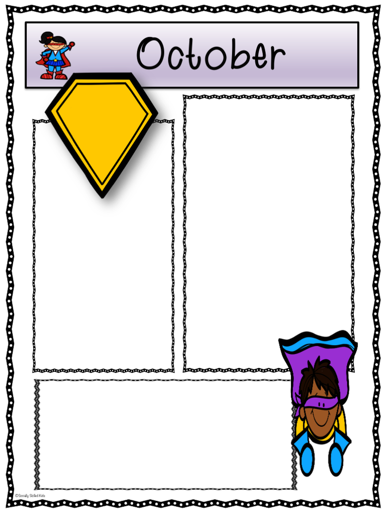 NEWSLETTERS Superhero Theme | September To June | Color Version ...