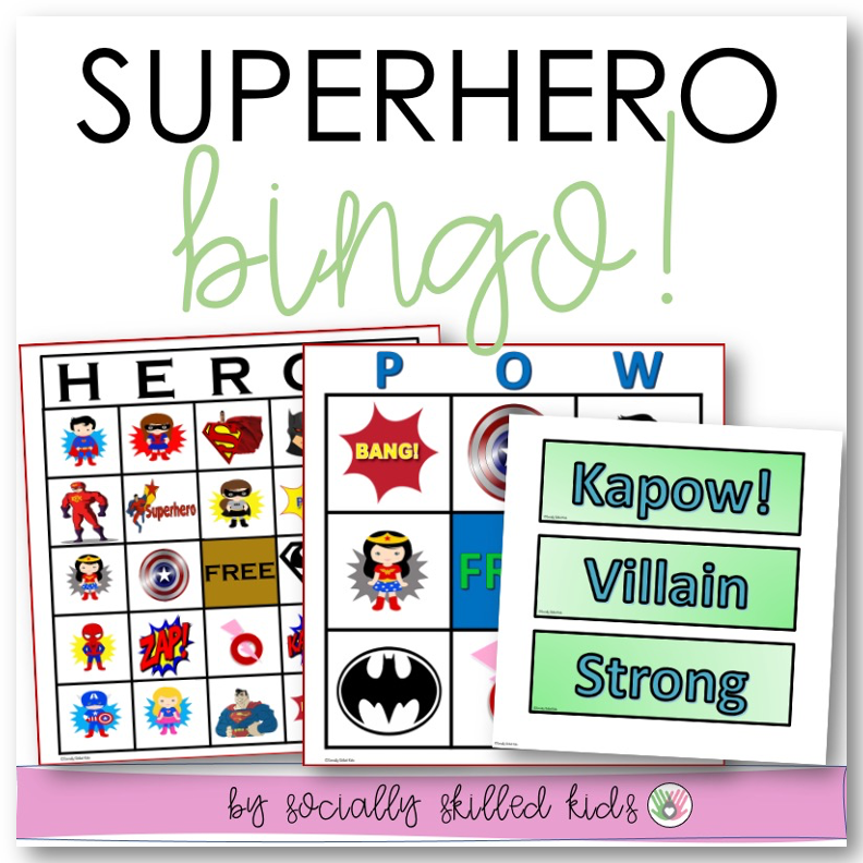 Superhero BINGO! | Differentiated BINGO For K-5th – Socially Skilled Kids