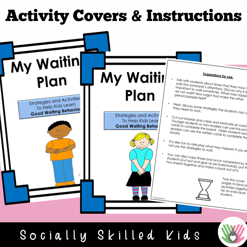 My Waiting Plan | Social Story and Activities – Socially Skilled Kids
