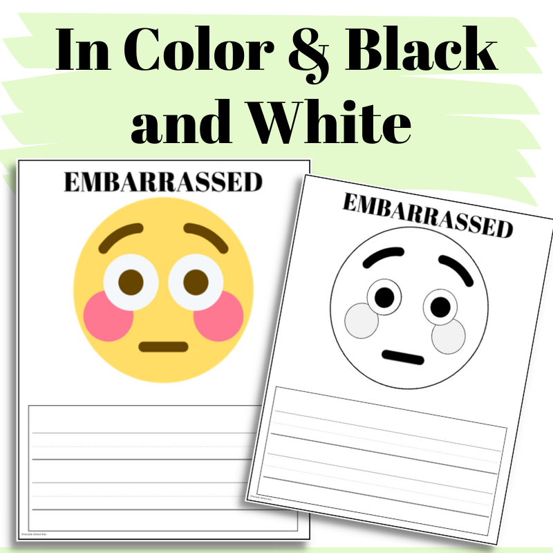 Emoji Emotions Worksheets – Socially Skilled Kids