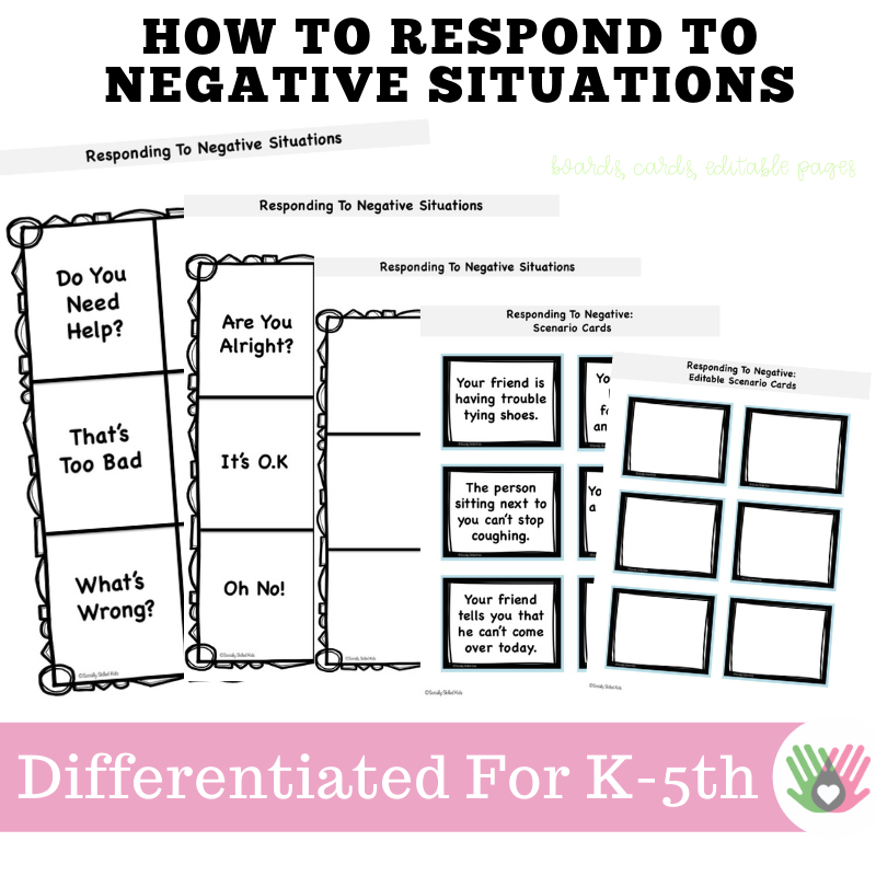 Responding To Others BINGO || Positive And Negative Scenarios ...