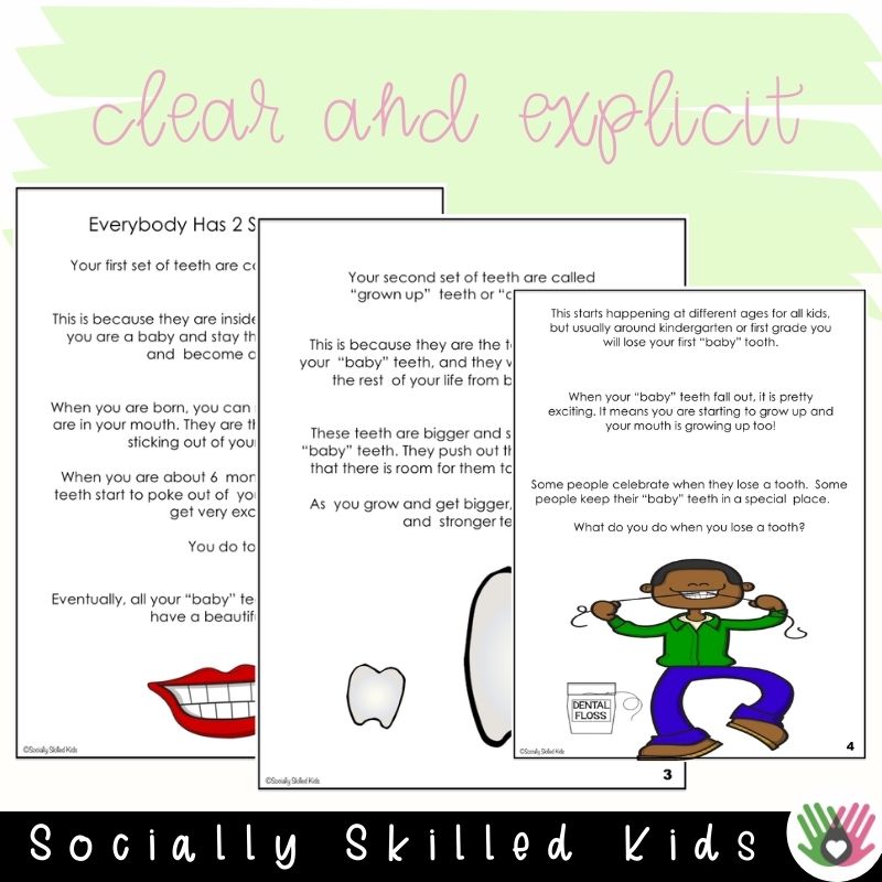 Everybody Has 2 Sets of Teeth | Social Skills Story and Activities ...