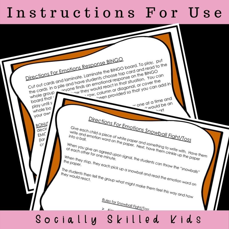 Emotional Responses BINGO | SEL Lesson Plans and Activities | For K-5t ...