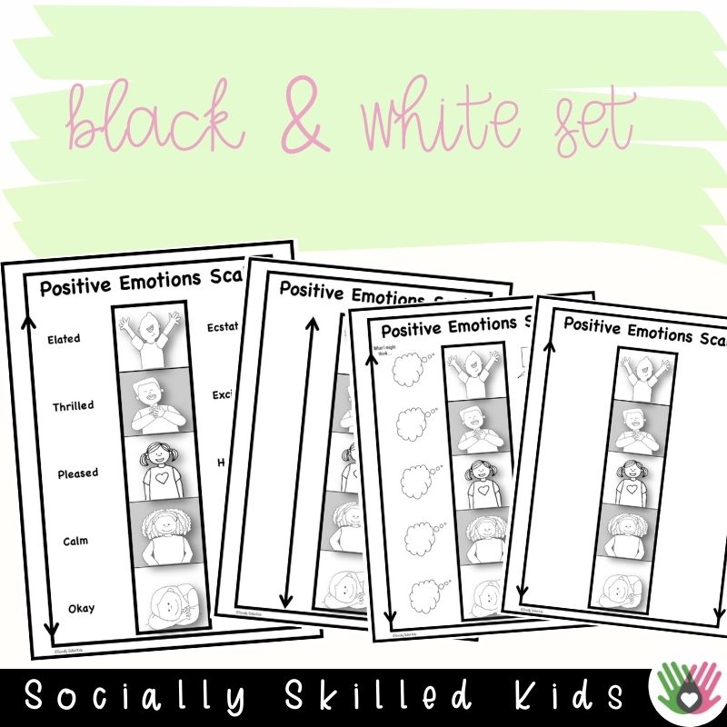 Positive Emotions Scales | Smiley Face Themed – Socially Skilled Kids