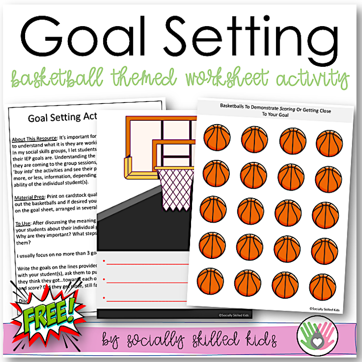 Goal Setting Worksheet - Basketball Themed – Socially Skilled Kids
