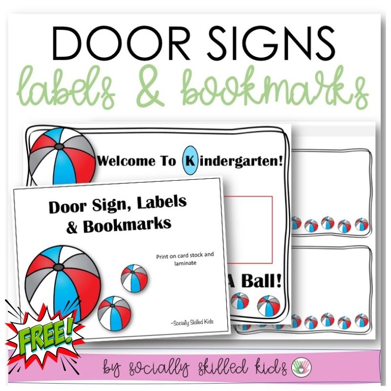 Door Signs, Labels, Bookmarks and Writing Prompt Cards – Socially ...