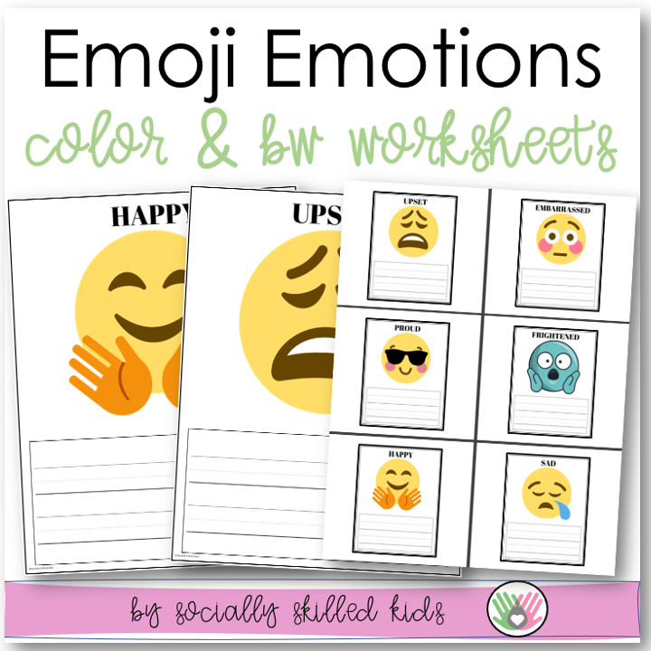 Emoji Emotions Worksheets – Socially Skilled Kids