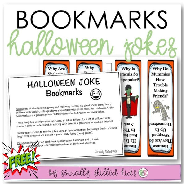 Halloween Bookmarks Jokes Keep Calm Halloween Journal Cards Freebie