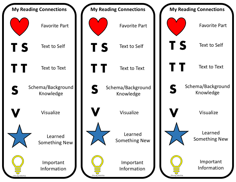Reading Connections | Visual Supports – Socially Skilled Kids