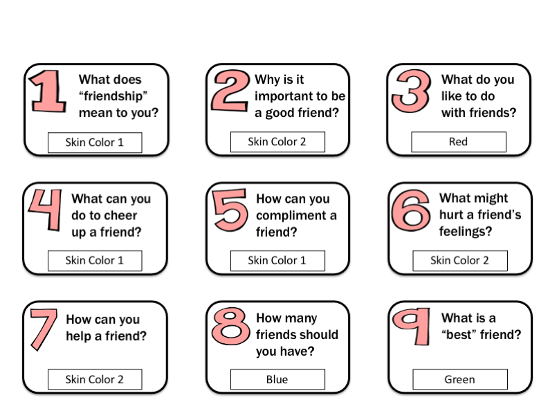 Friendship Themed Color By Number | Freebie – Socially Skilled Kids